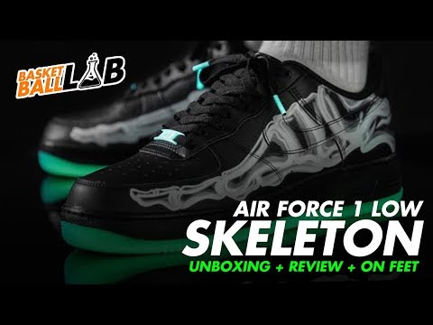 Nike Air Force 1 Skeleton - Unboxing + Review + On Feet | Basketball ...