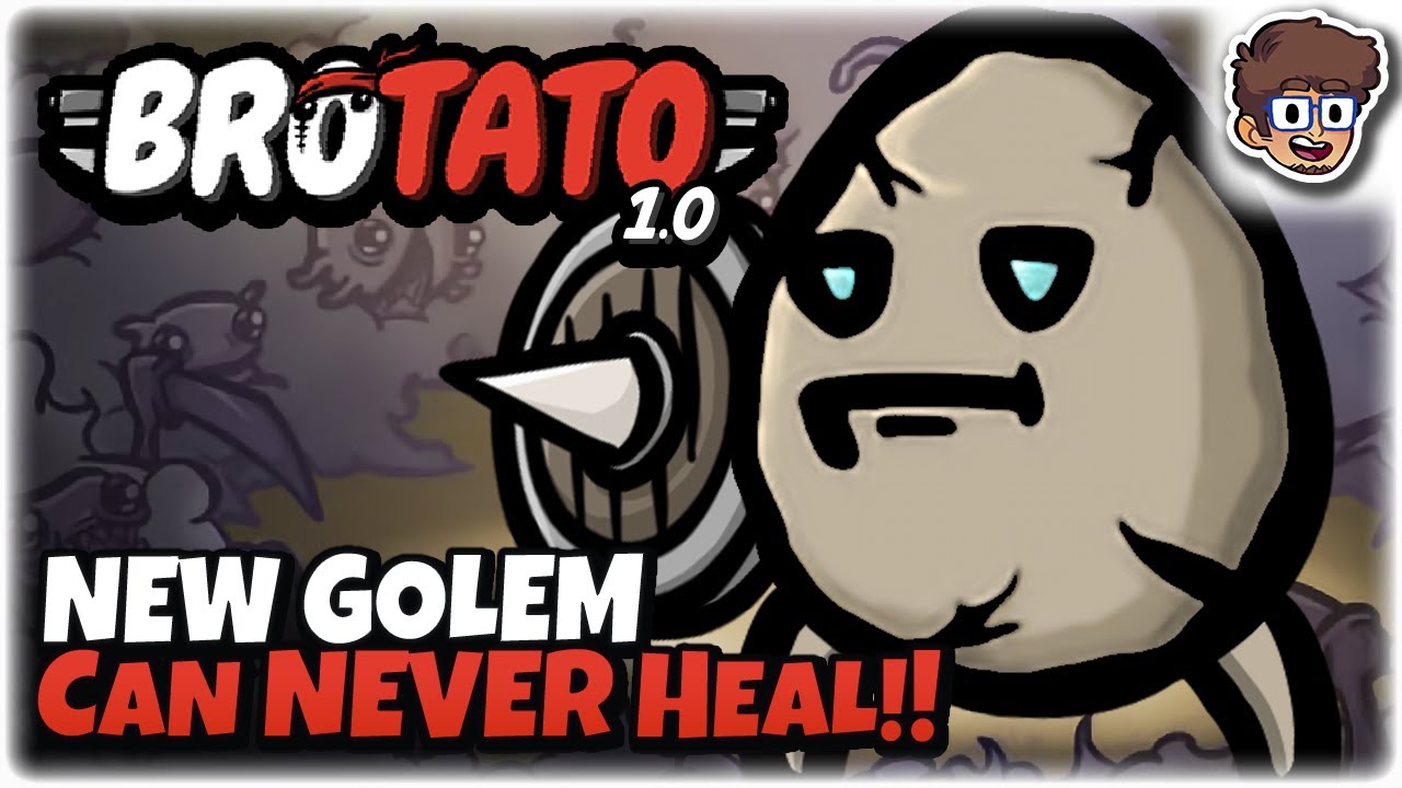 NEW Golem Character, Can NEVER Heal!! | Brotato 1.0 - YouTube