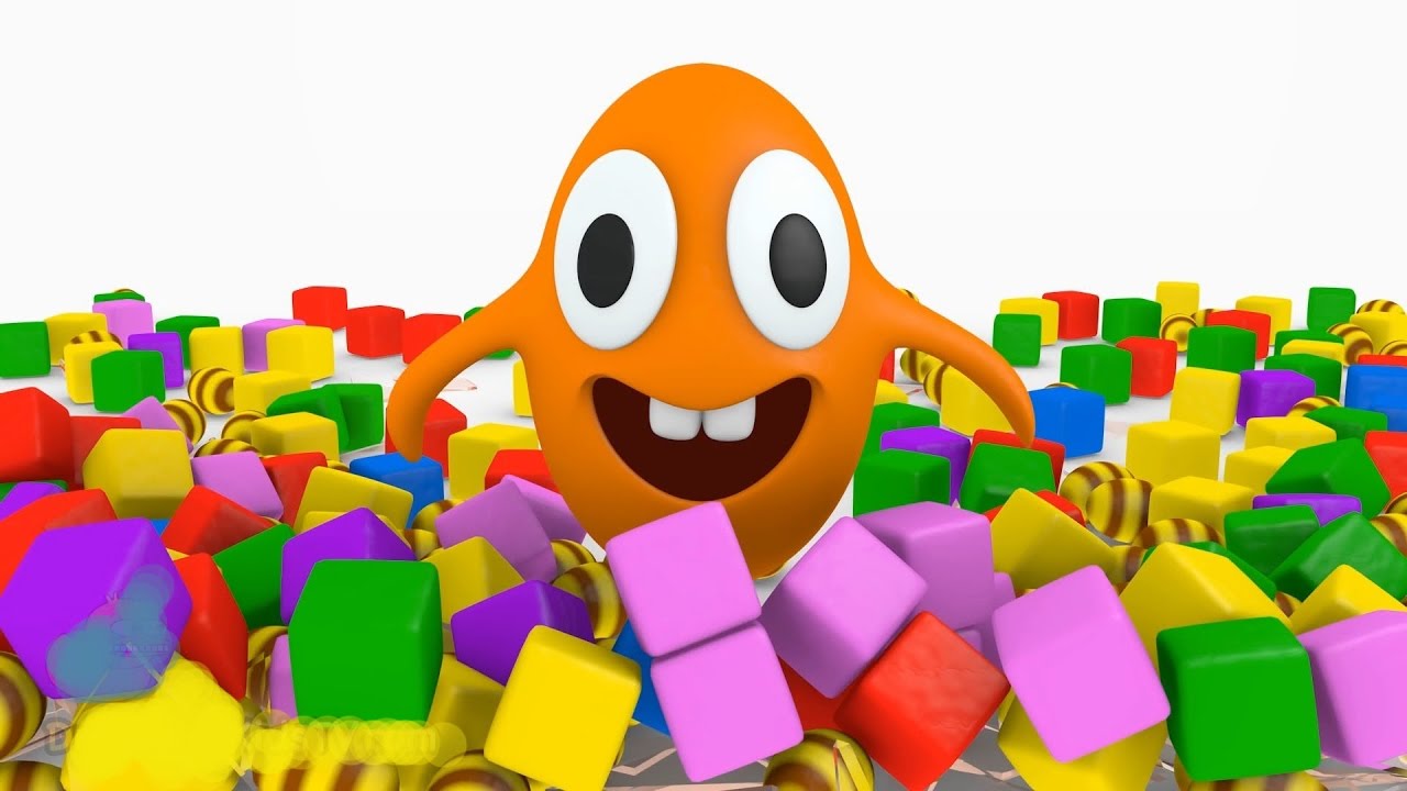 LEARN COLORS witch Surprise Eggs 3D Color Ball Show for Kids Learn to ...