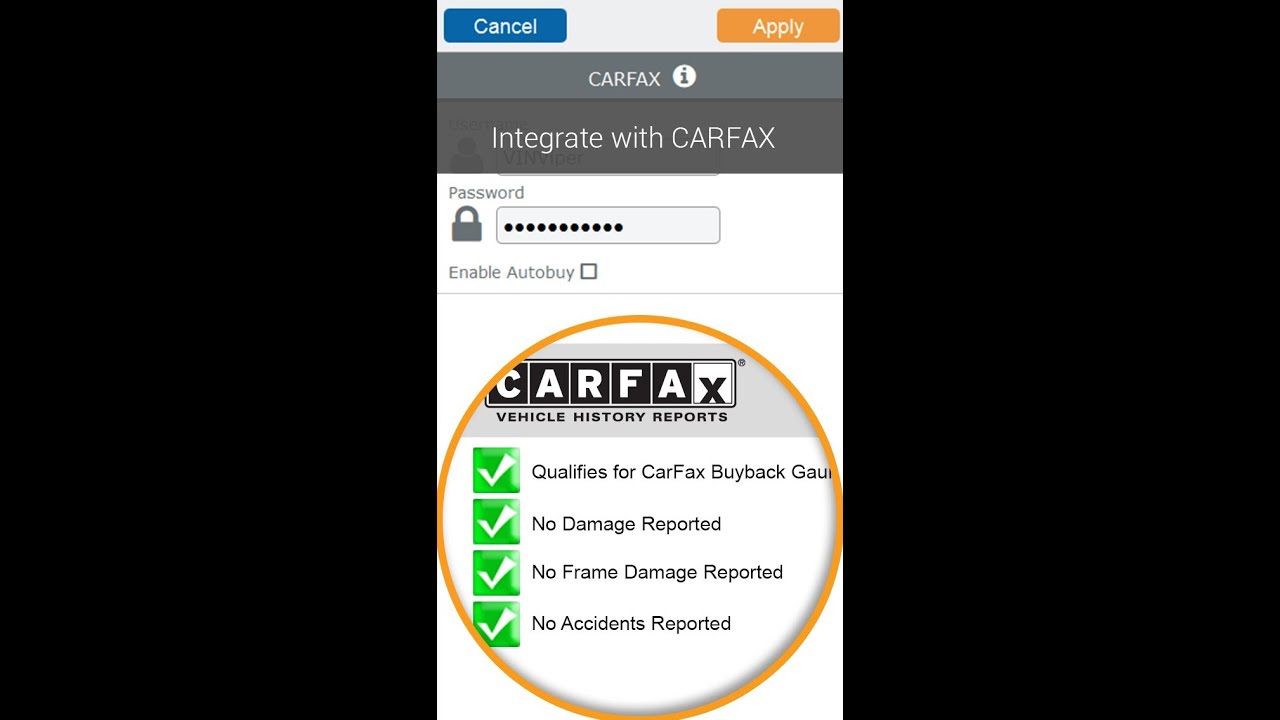 VIN Viper Help - CARFAX Integration - YouTube