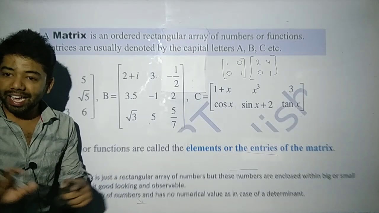 Matrices | Revision | Part 1 | Class 12 - YouTube