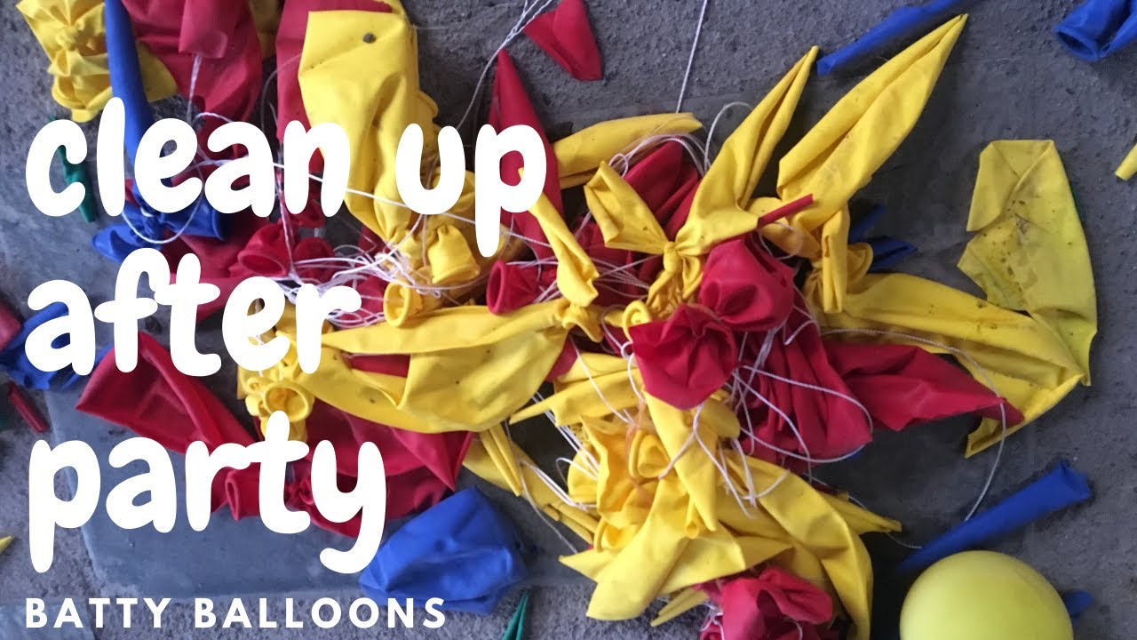 Popping Balloons 2 | Clean Up After Party | Batty Balloons - YouTube