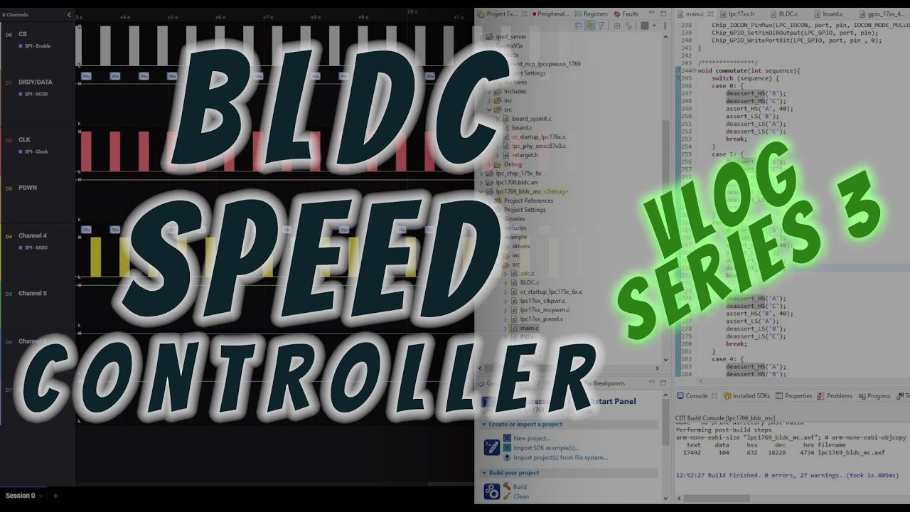 Writing software for BLDC speed controller - Vlog Series 3 - YouTube