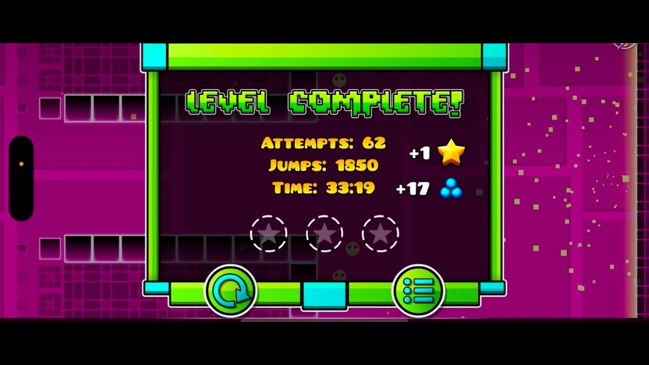 FINALLY BEAT LEVEL ONE!!!! #geometrydash - YouTube