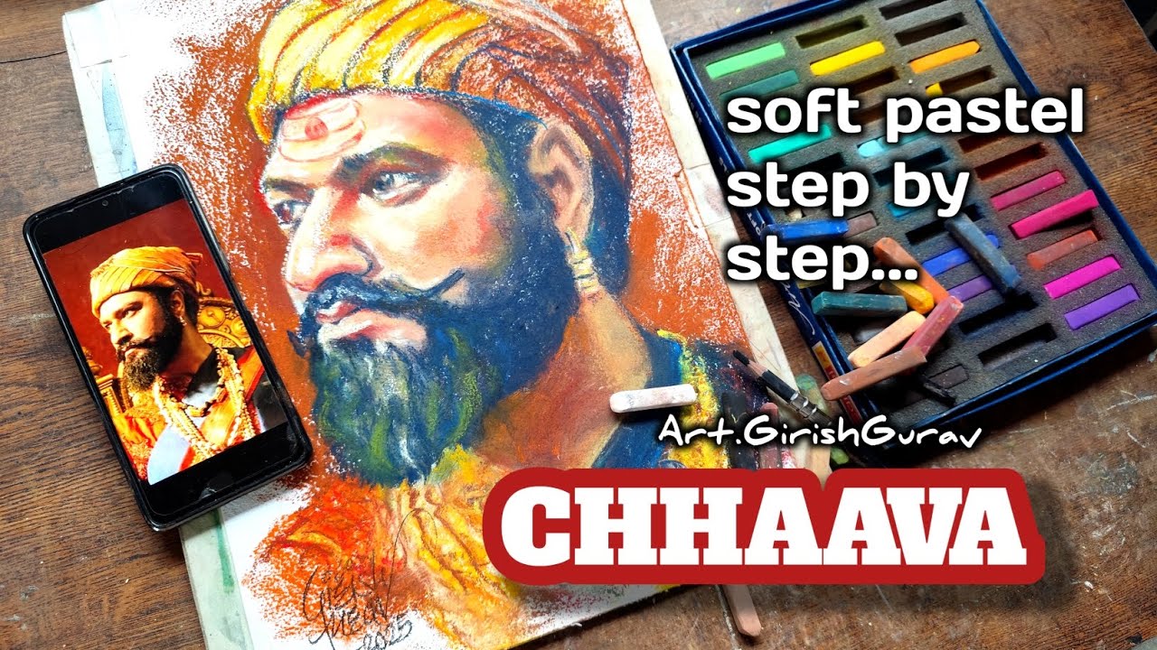 CHHAAVA pastel colour portrait #chhaavaportraitpainting # ...