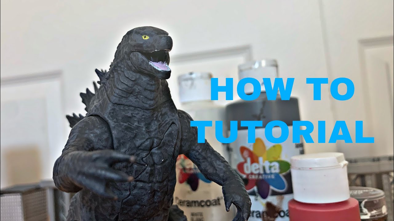 How To Custom Paint The Playmates Godzilla Vs Kong Godzilla Figure (As ...