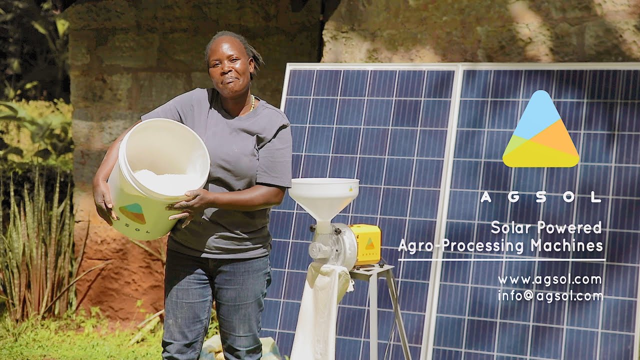 Agsol - Solar Powered Hammer Mill - YouTube