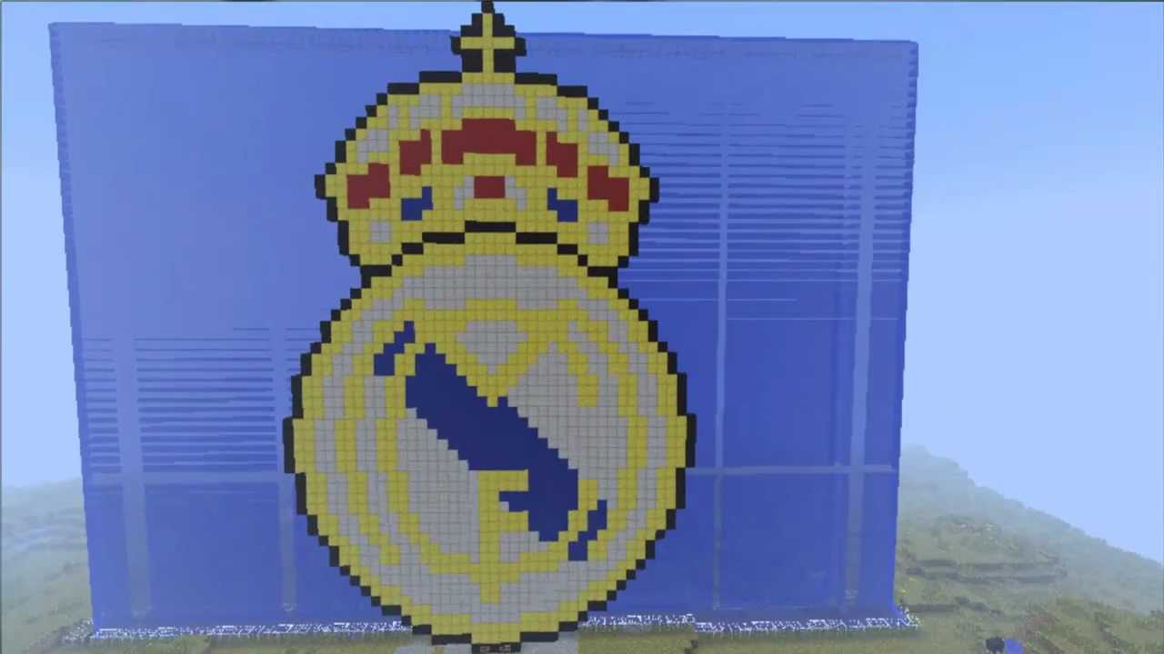 Minecraft - Escudo Real Madrid C.F./Badge Real Madrid C.F. - YouTube