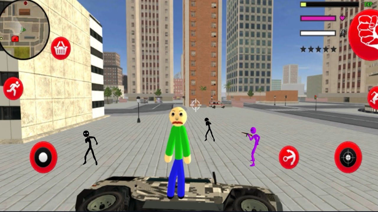 Baldi Stickman Rope Hero #22 - Android Gameplay - YouTube