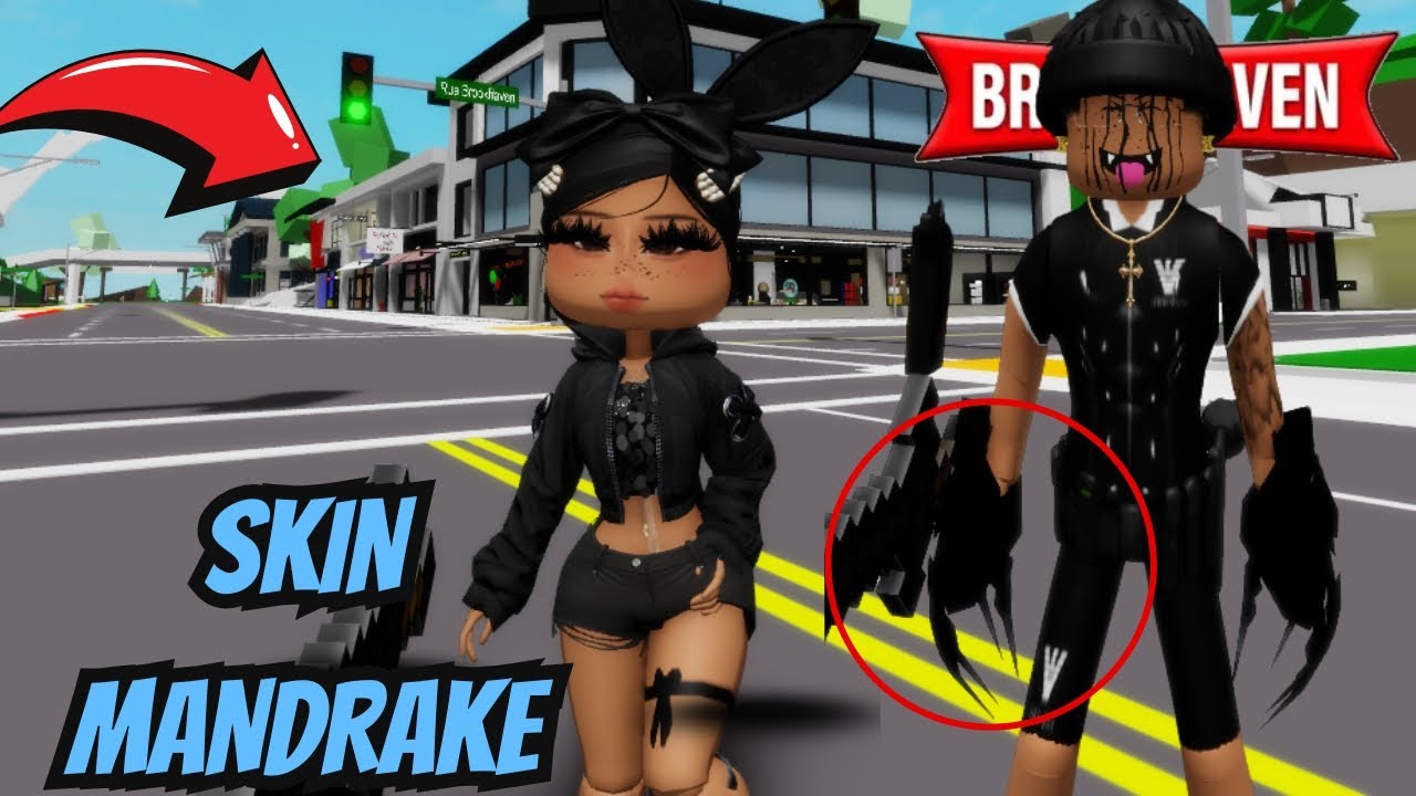NOVOS CÓDIGOS DE SKIN MANDRAKE GRATIS NO BROOKHAVEN | #CanalDaNicolly ...
