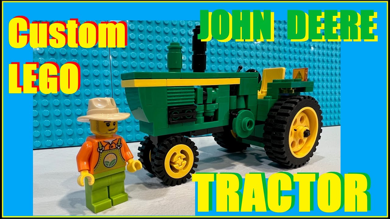 Custom LEGO John Deere vintage Tractor - YouTube