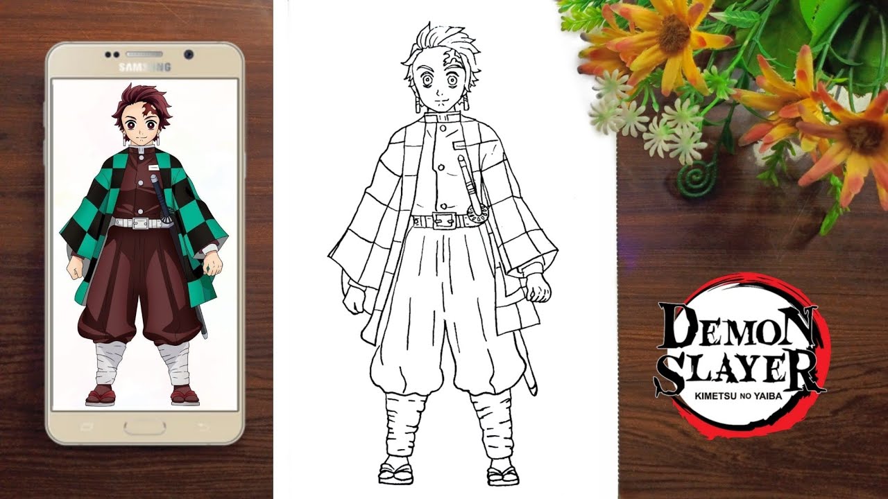 How to Draw Tanjiro Kamado Full Body || Drawing Tanjiro Full || Anime ...