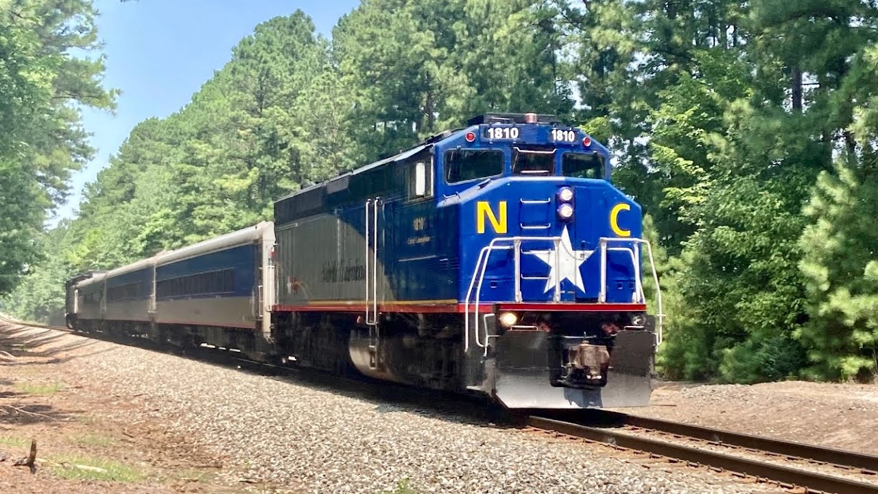 New Spot! Amtrak Piedmont 74 through East Durham at Speed! - YouTube