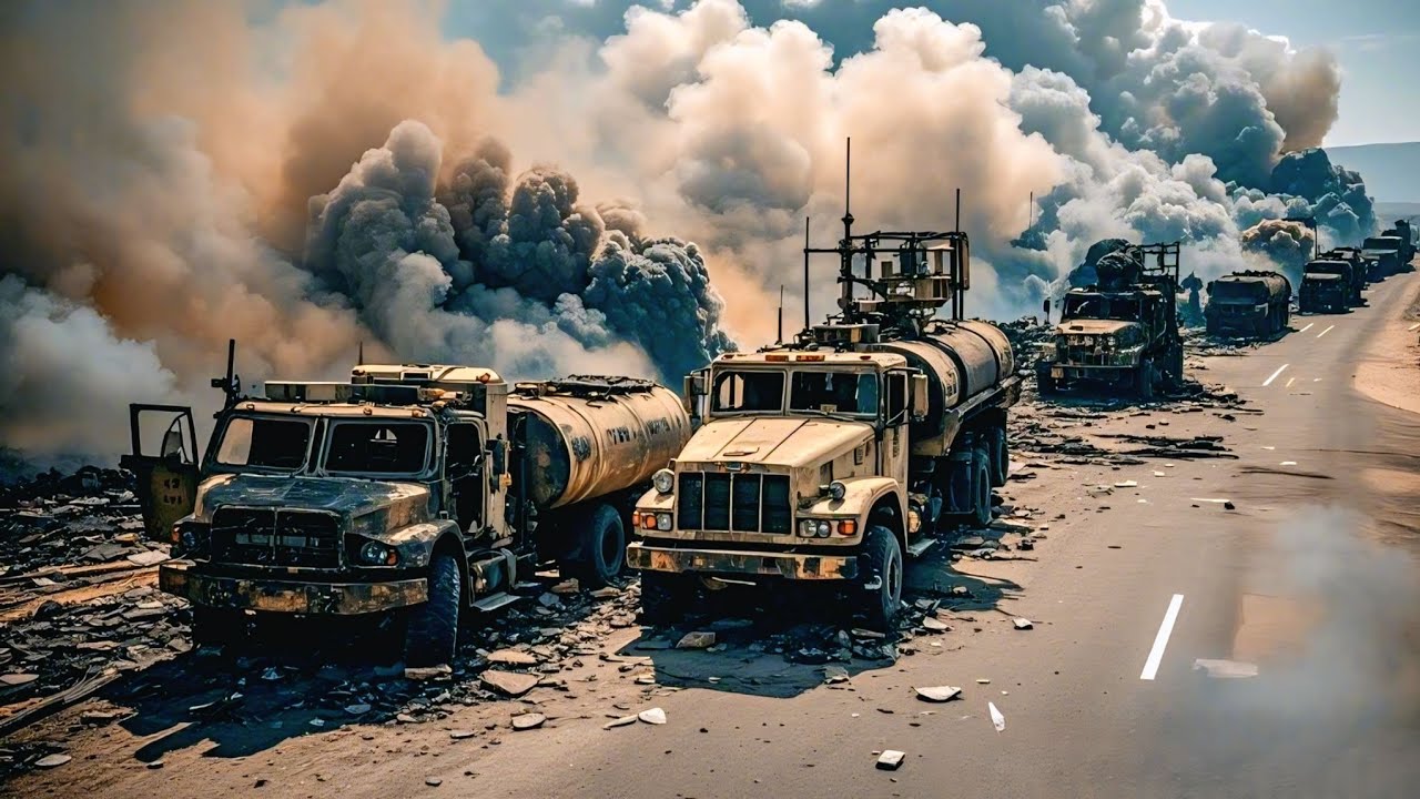14 Minutes ago! A convoy of 300 US fuel trucks just arrived in Ukraine ...