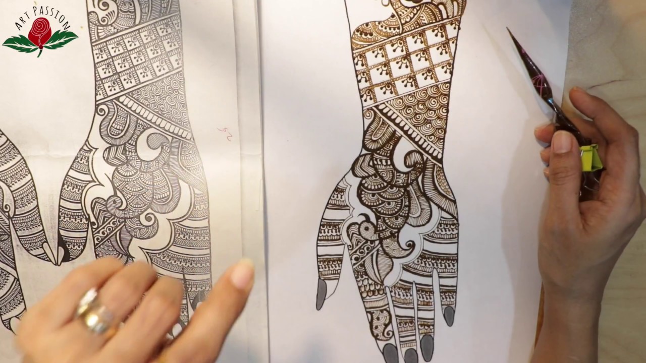 Tutorial 37 : Asha Savla inspired checks and motif mehendi design ...