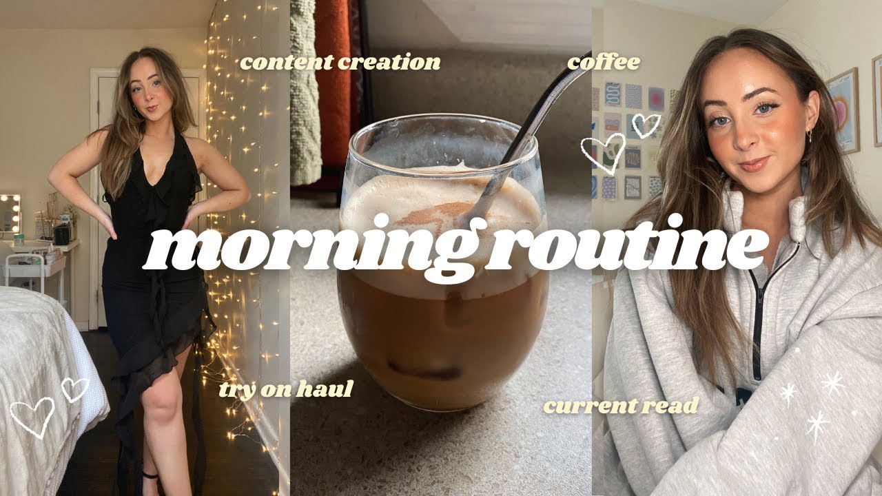 productive spring morning routine as a small influencer | pr haul ...