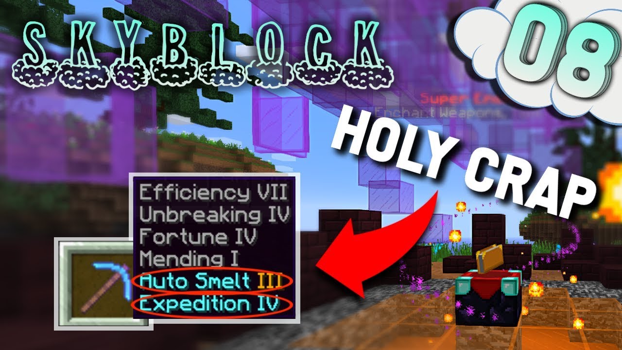 MAGIC DUST ENCHANTS - Minecraft Skyblock - Ep 8 (FF) - YouTube