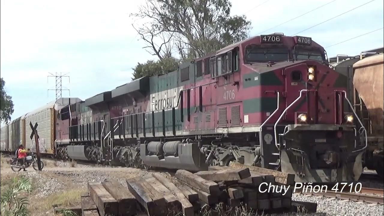 Trenes en Teothuacan, encuentros de trenes y varios trenes Ferromex, Ferrosur y CPKC de Mexico ...