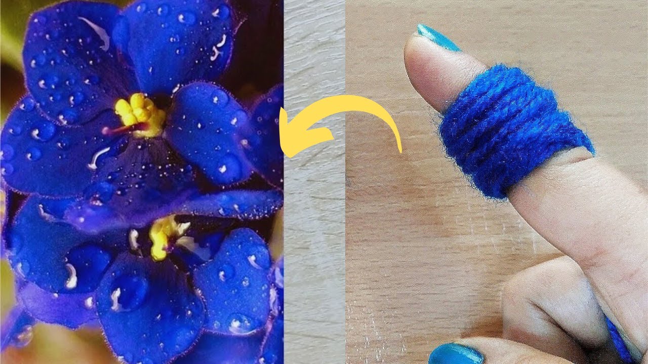 Super Easy Beautiful Yarn Flower with One Finger | Easy sewing tip ...