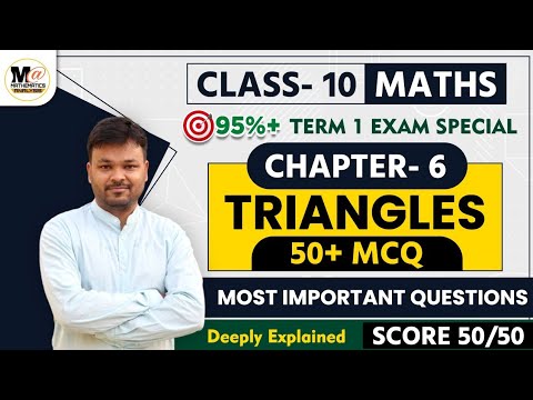 triangles MCQ with Solutions || Class 10 Math Board Term 1 || 100+ mcq ...