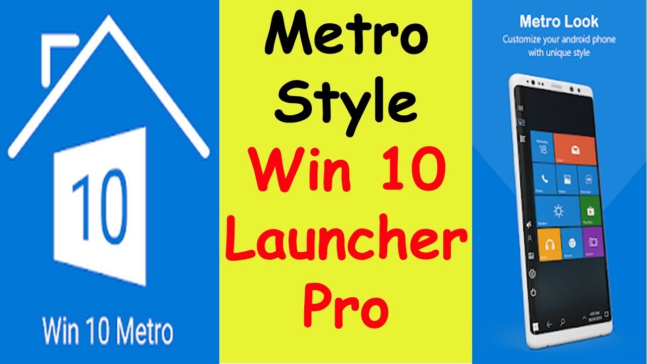 Metro Style Win 10 Launcher Pro - YouTube