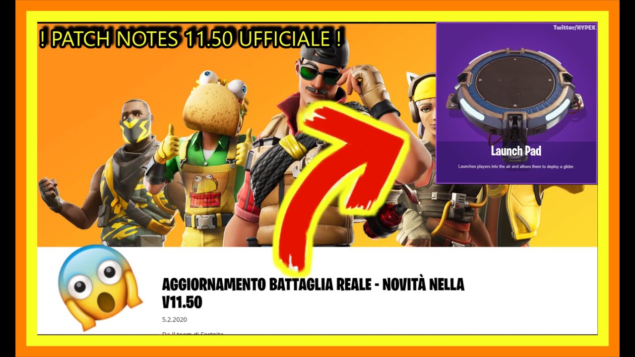 PATCH NOTES 11.50 UFFICIALE RILASCIATA DA EPIC GAMES - ECCO TUTTE LE ...