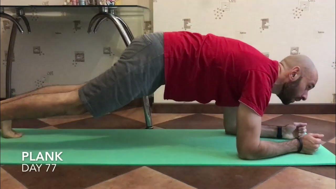 Plank (Day 77) | Plank At Home | Plank Challenge, Plank For Beginner ...