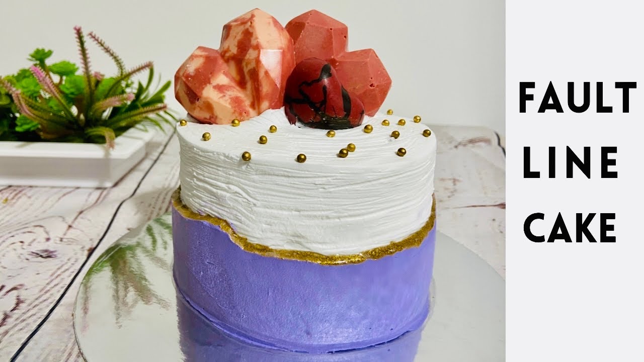 FAULT LINE CAKE | Easy Cake Decoration | How to make Fault line cake ...