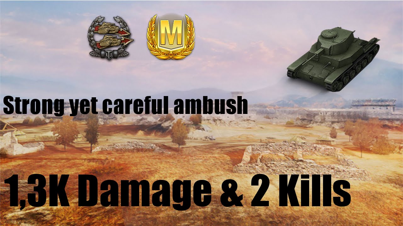 World of tanks blitz| Ke-Ho: Mastery 1,3k DMG - YouTube