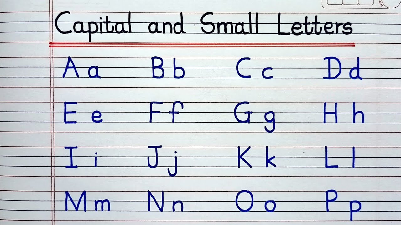 English Alphabets| How to Write Capital and Small Letters| ABCD| abcd ...