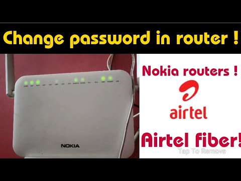 how to change password in airtel wifi nokia router - YouTube