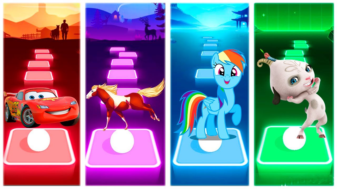 McQueen VS Rain VS Rainbow Dash Vs Fadle - YouTube