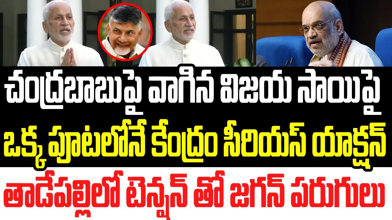 చంద్రబాబుపై పిచ్చ వాగుడు వాగిన విజయసాయి రెడ్డిపై ఒక్క పూటలోనే కేంద్రం ...