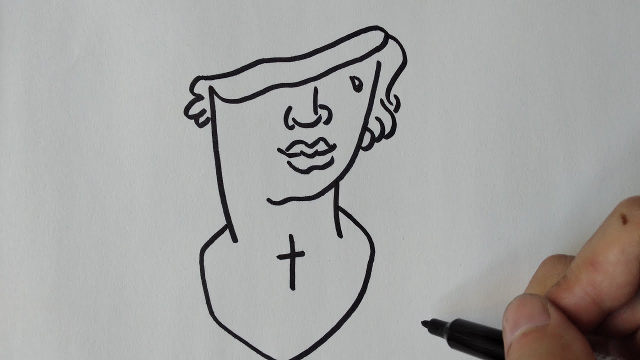 Cómo dibujar una estatua de david/How to draw a statue of david - YouTube