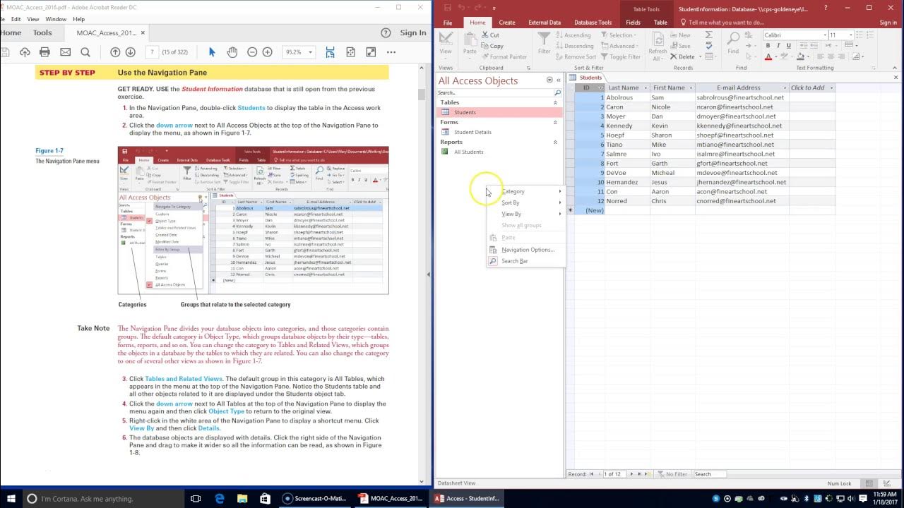 Access Lesson 1 - YouTube
