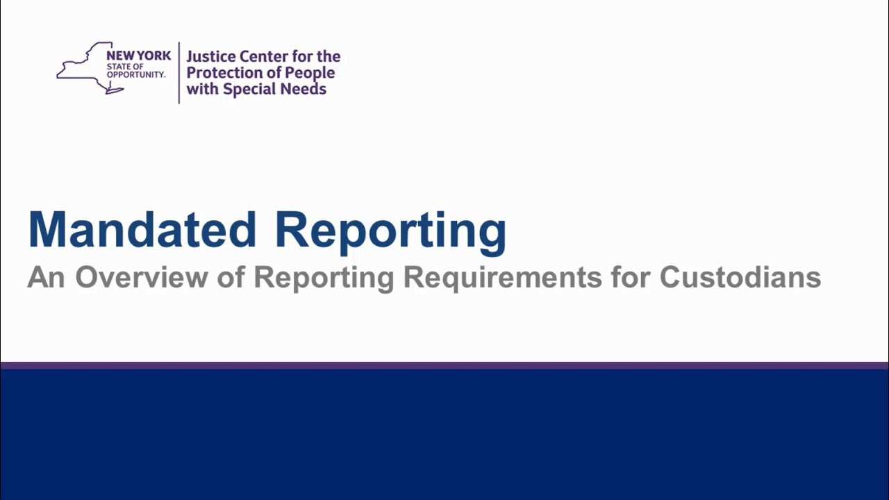 Mandated Reporting: An Overview of Reporting Requirements for ...