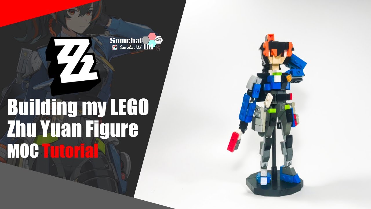 LEGO Zenless Zone Zero Zhu Yuan Figure MOC Tutorial | Somchai Ud - YouTube