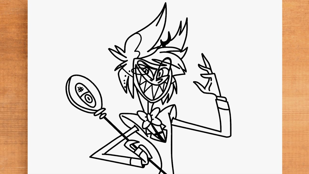 How to draw ALASTOR from Hazbin Hotel - YouTube