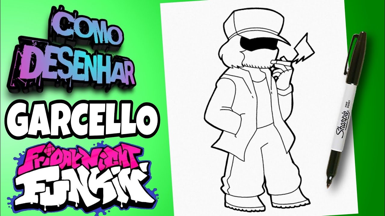 COMO DESENHAR O GARCELLO DO FRIDAY NIGHT FUNKIN PASSO A PASSO | how to ...
