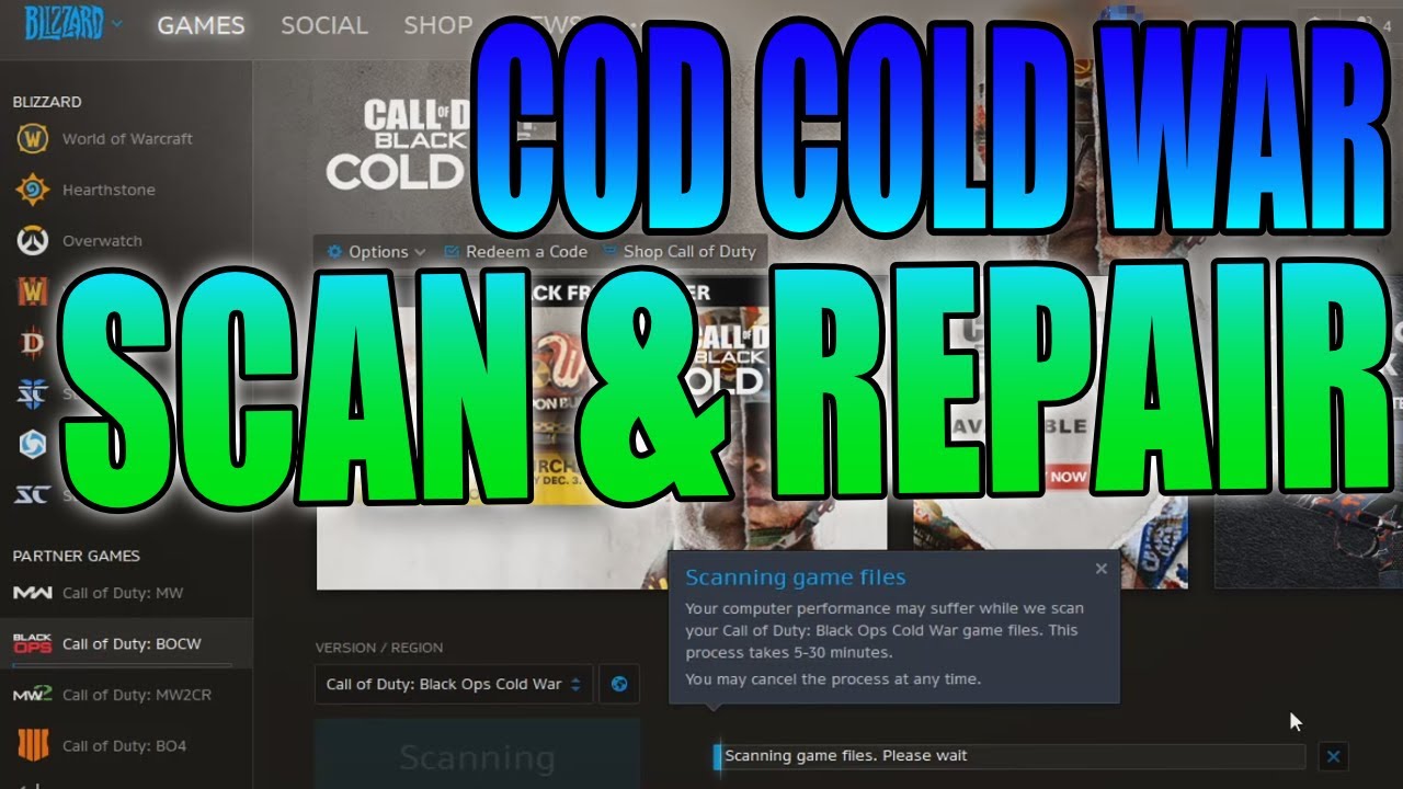 Call Of Duty Cold War On PC Scan & Repair | FIX Common Problems - YouTube