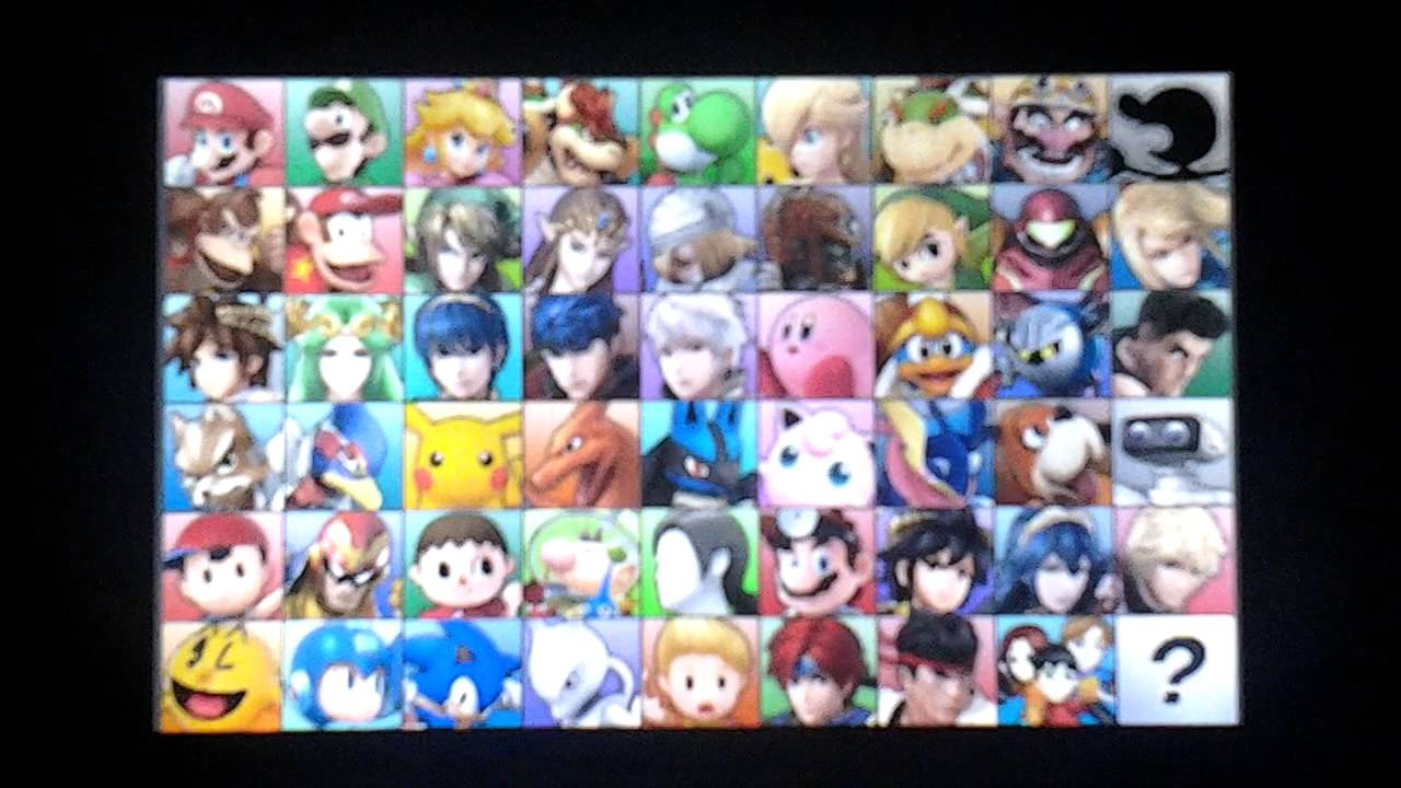 Smash 3ds full roster - YouTube