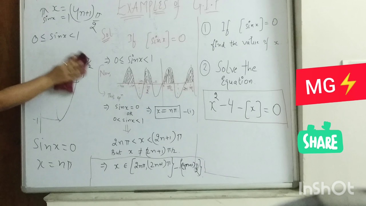 Examples of Greatest Integer Function ( G.I.F) - YouTube