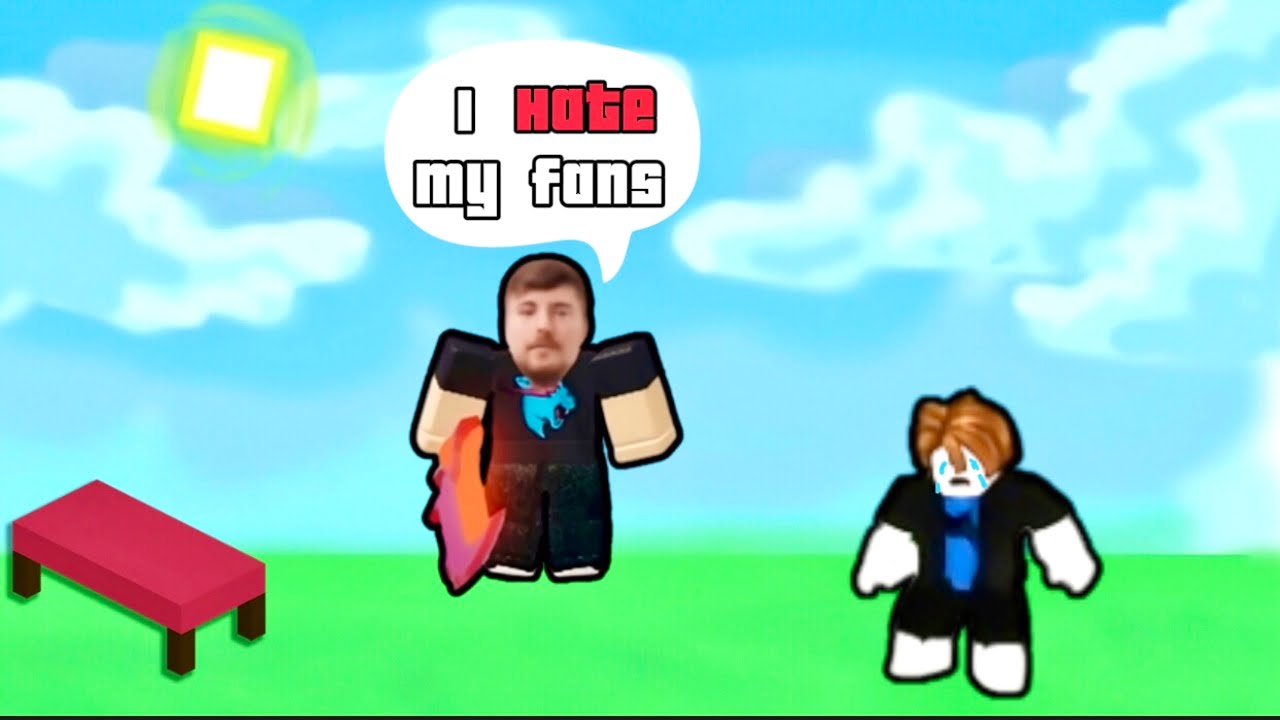 Trolling as a YOUTUBER in Roblox Bedwars - YouTube