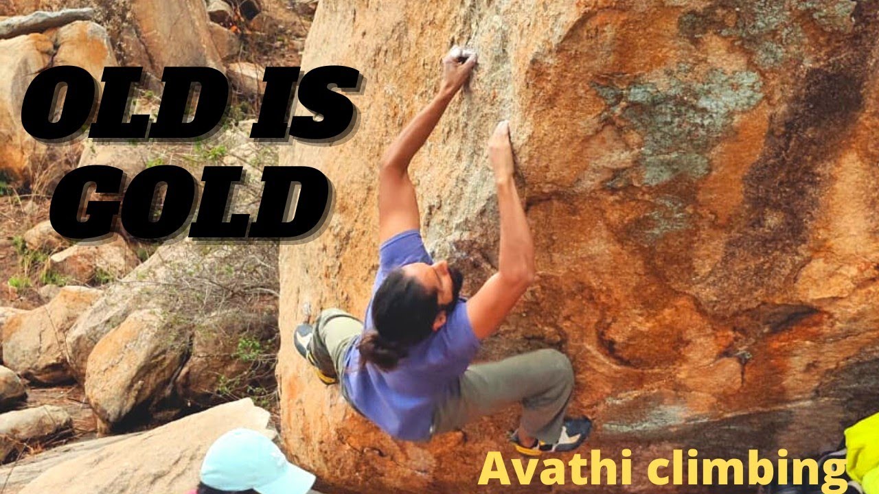 OLD IS GOLD (6C+/V6) Avathi climbing Bangalore climbing karnataka Rock ...