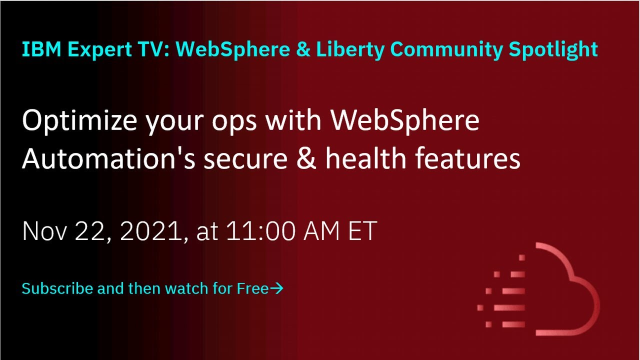 IBM Expert TV - WebSphere and Liberty Community Spotlight - YouTube