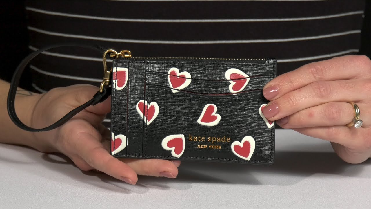 Kate Spade New York Morgan Stencil Hearts Embossed Printed Saffiano ...