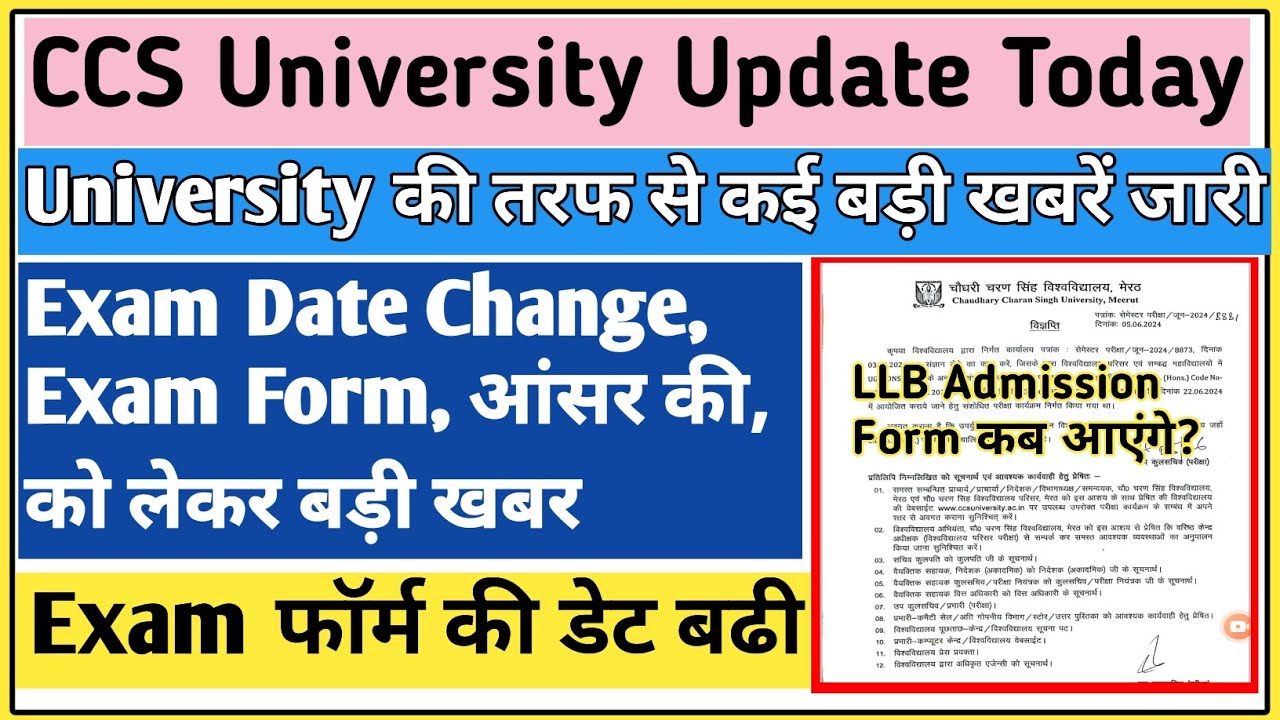 CCSU news update today | Ccs university new update today | Ccsu llb ...