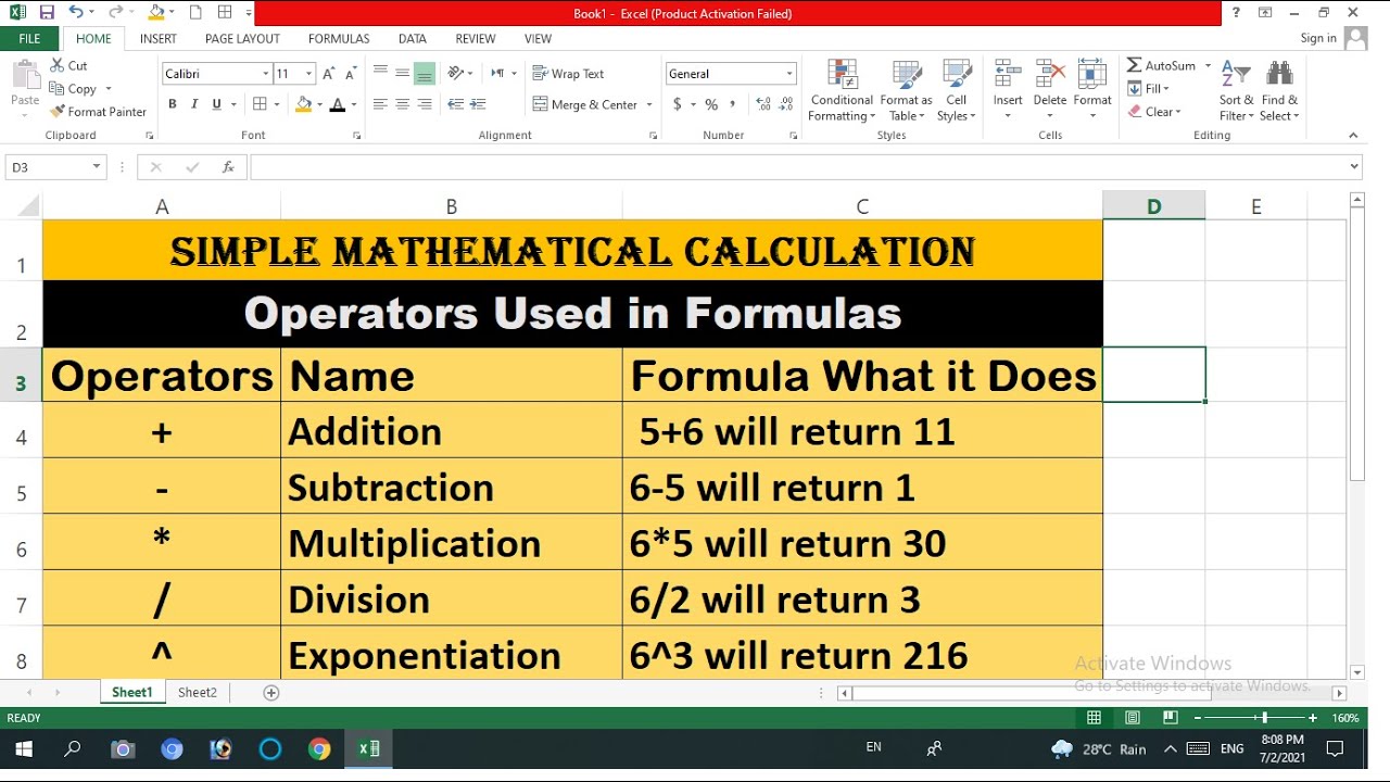 simple mathematical calculation - YouTube