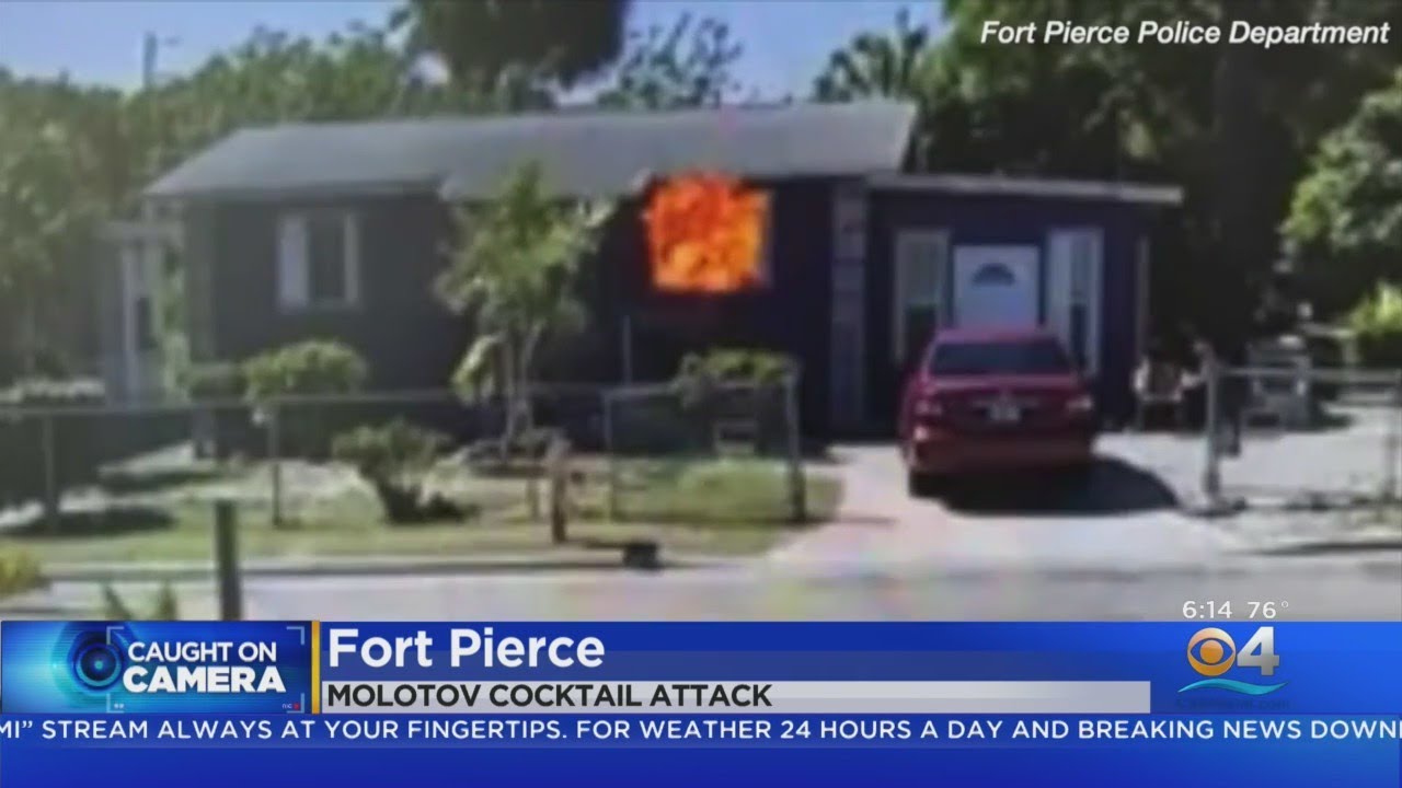 SEE IT: Mans Throws Two Molotov Cocktails Into Fort Pierce Home - YouTube