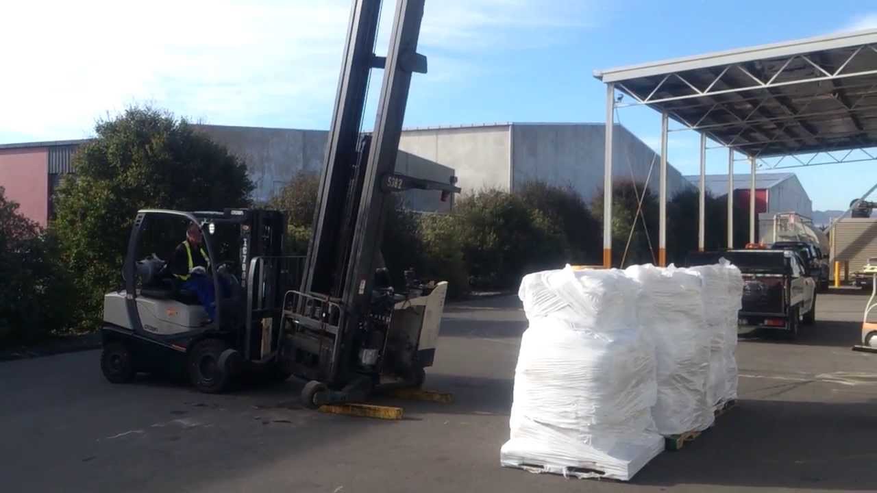 Forklift flip - YouTube